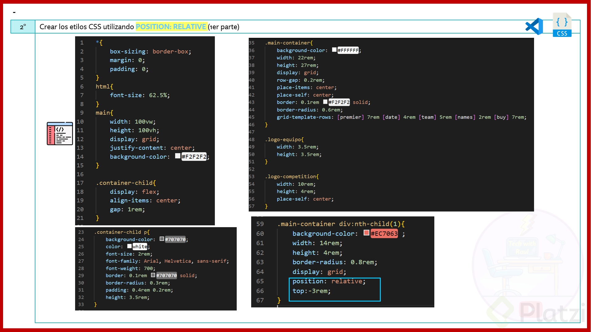 Utilizando la propiedad CSS Position: Relative y Absolute